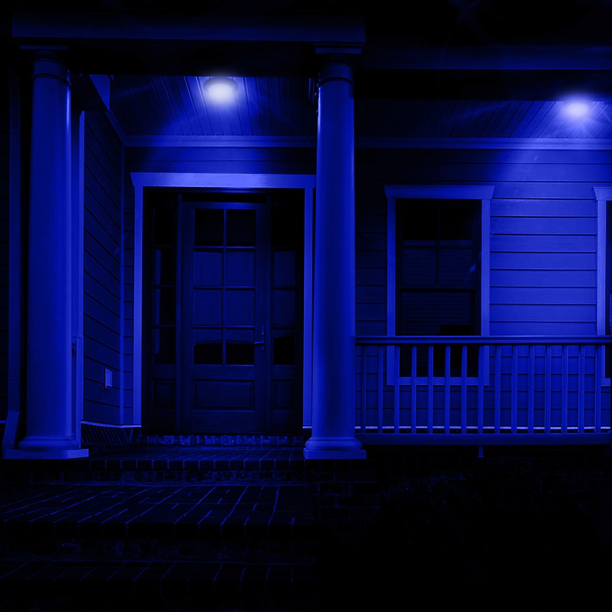 JandCase A19 Blue LED Bulbs, Holiday Lights, 8W(60W Equivalent), 400LM, Mood Lighting for Home Decoration, Bedroom, Bathroom, E26 Base, Not Dimmable, 6 Pack