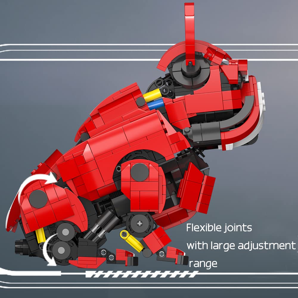 Mesiondy Mechanical Animal Bulldog Toy Building Blocks Kit, Bricks Sets,Toys for Boys & Adults, (1675 Pieces)…………