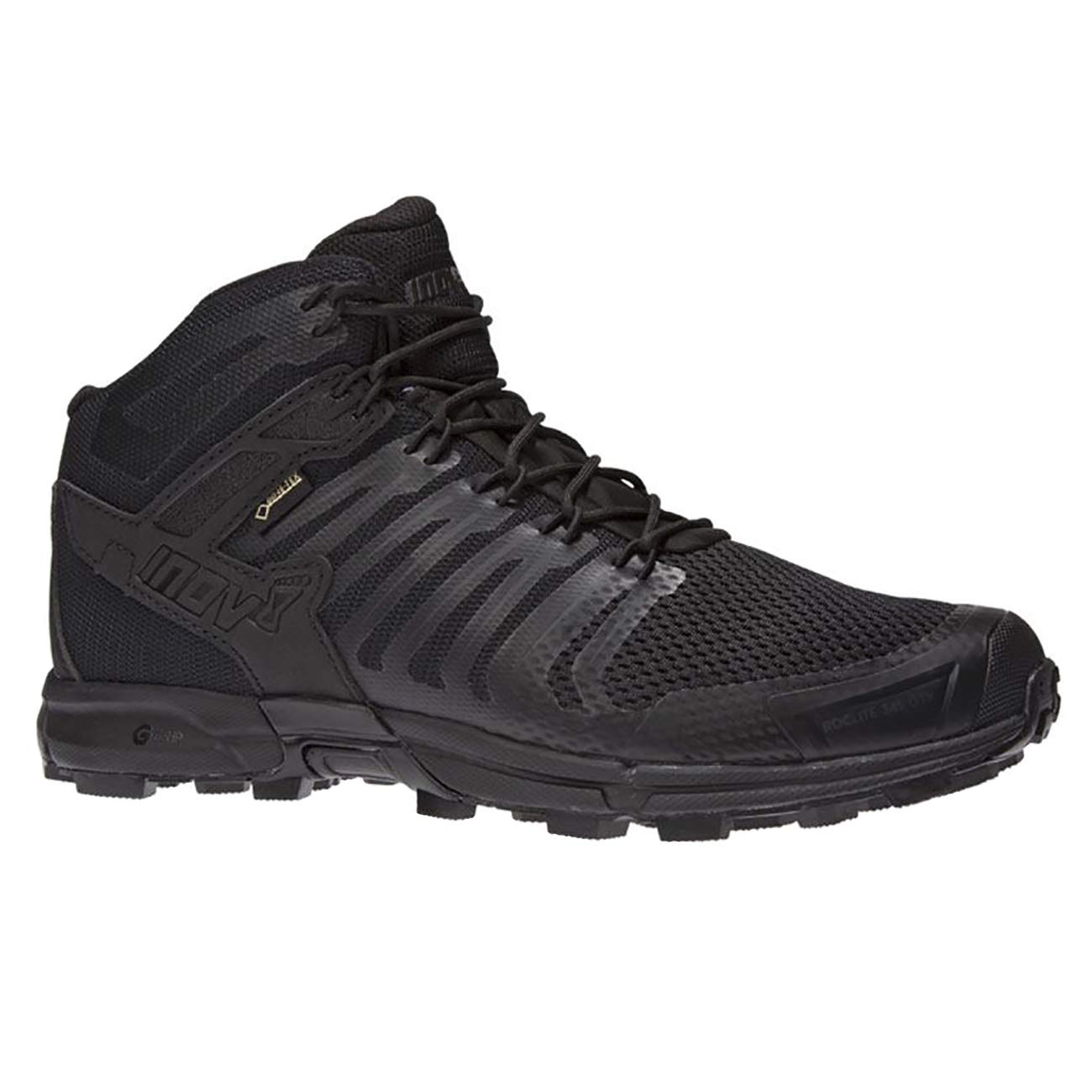 Inov-8 Mens Roclite G 345 GTX - Lightweight Gore Tex Waterproof Hiking Boots - Graphene Grip - Black - 9.5