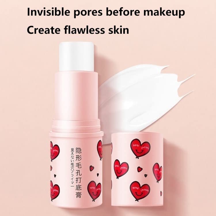 iYanoc 2Pcs New Magic Invisible Pore Cream Stick, Magical Pore Eraser,Hydrating Primer Face Shimmer Stick, Face Color Makeup Stick,Invisible Pore Primer Stick Moisturizing, white