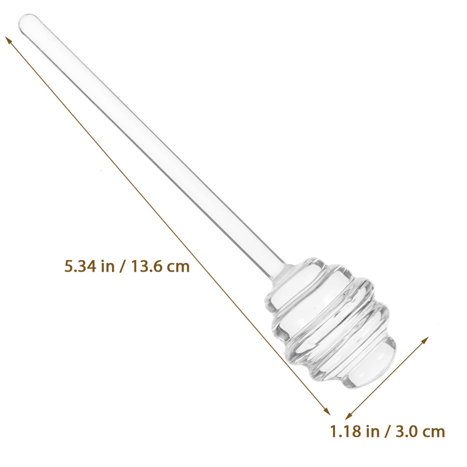 Healvian Coffee Syrup Coffee Syrup Drink Dispenser Honey Stirring Stick Household Honey Stir Stick Handle Honey Container Rod, Transparent Coffee Syrup Drink Dispenser Drink Dispenser