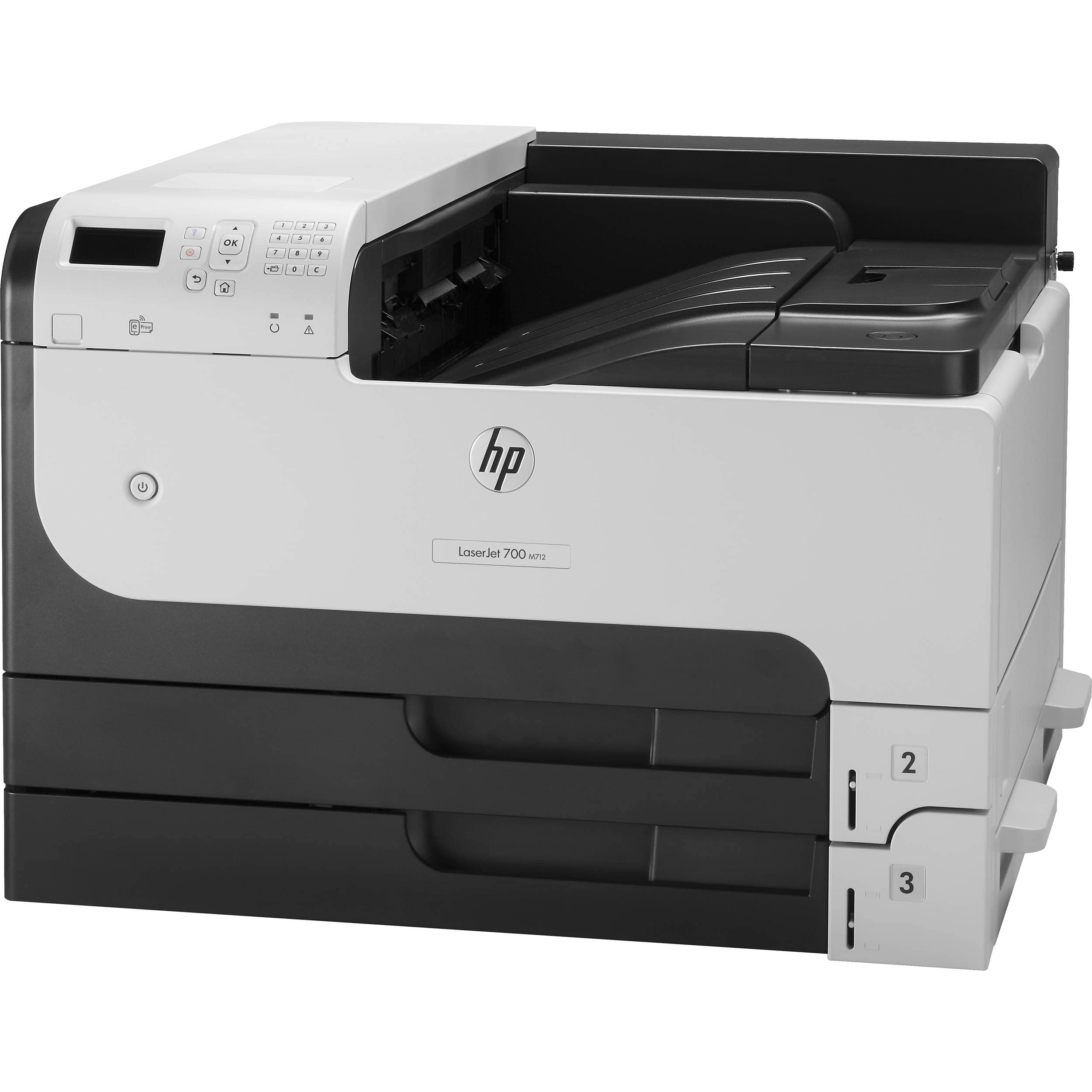 HP Laserjet Enterprise 700 M712dn Single-Function Wired Monochrome Laser Printer - Print only - 40 ppm, 1200x1200 dpi, 12.3 x 18.5, Auto Duplex Printing, 512MB Memory, Ethernet, Cbmou External Webcam