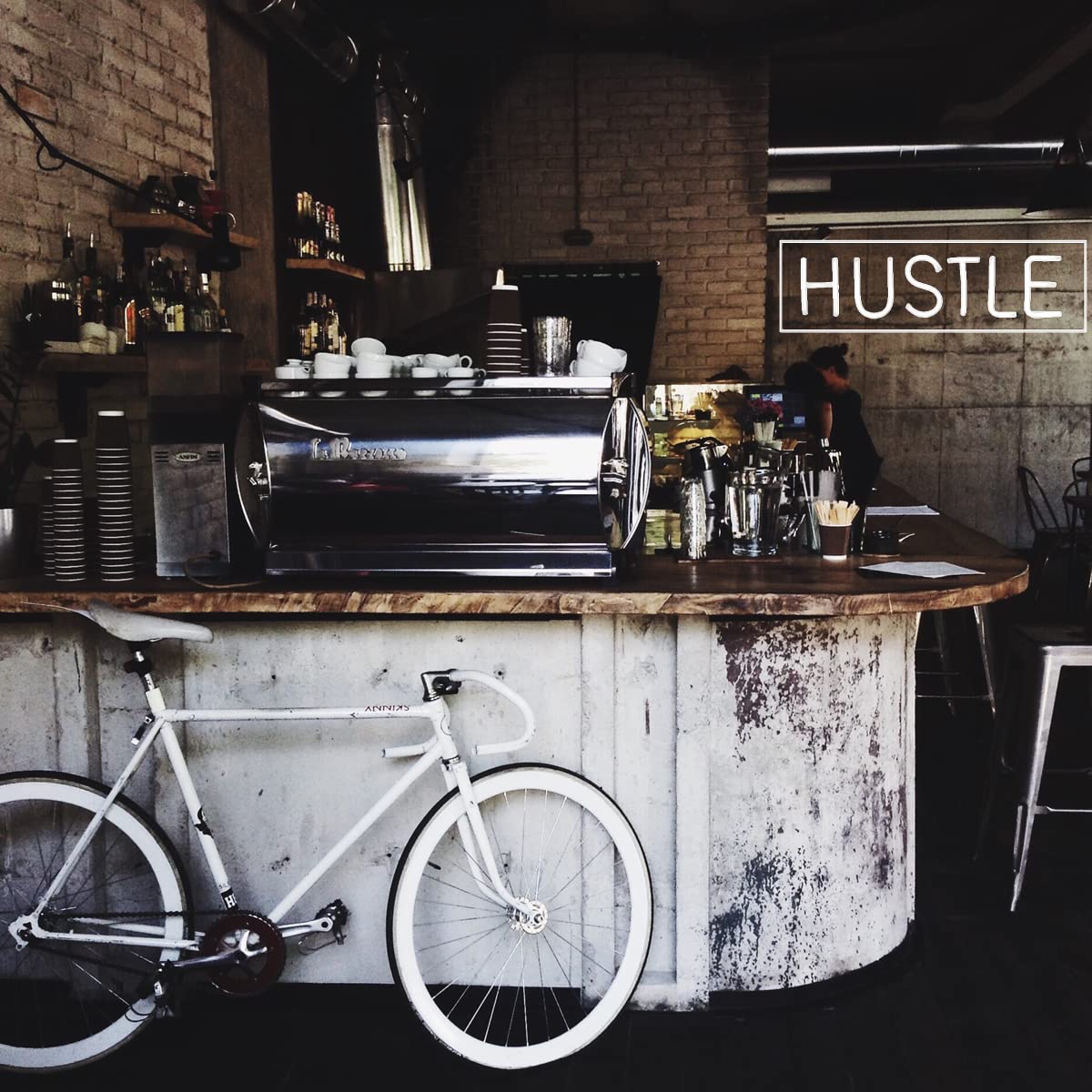 HUSTLE LED Neon Sign Novelty Light Wall Art Decorative Wall Hanging Sign for Bedroom Living Room Kid’s Room Party Home Decor Neon Night Light USB Powered Large 19.7x4.9” White