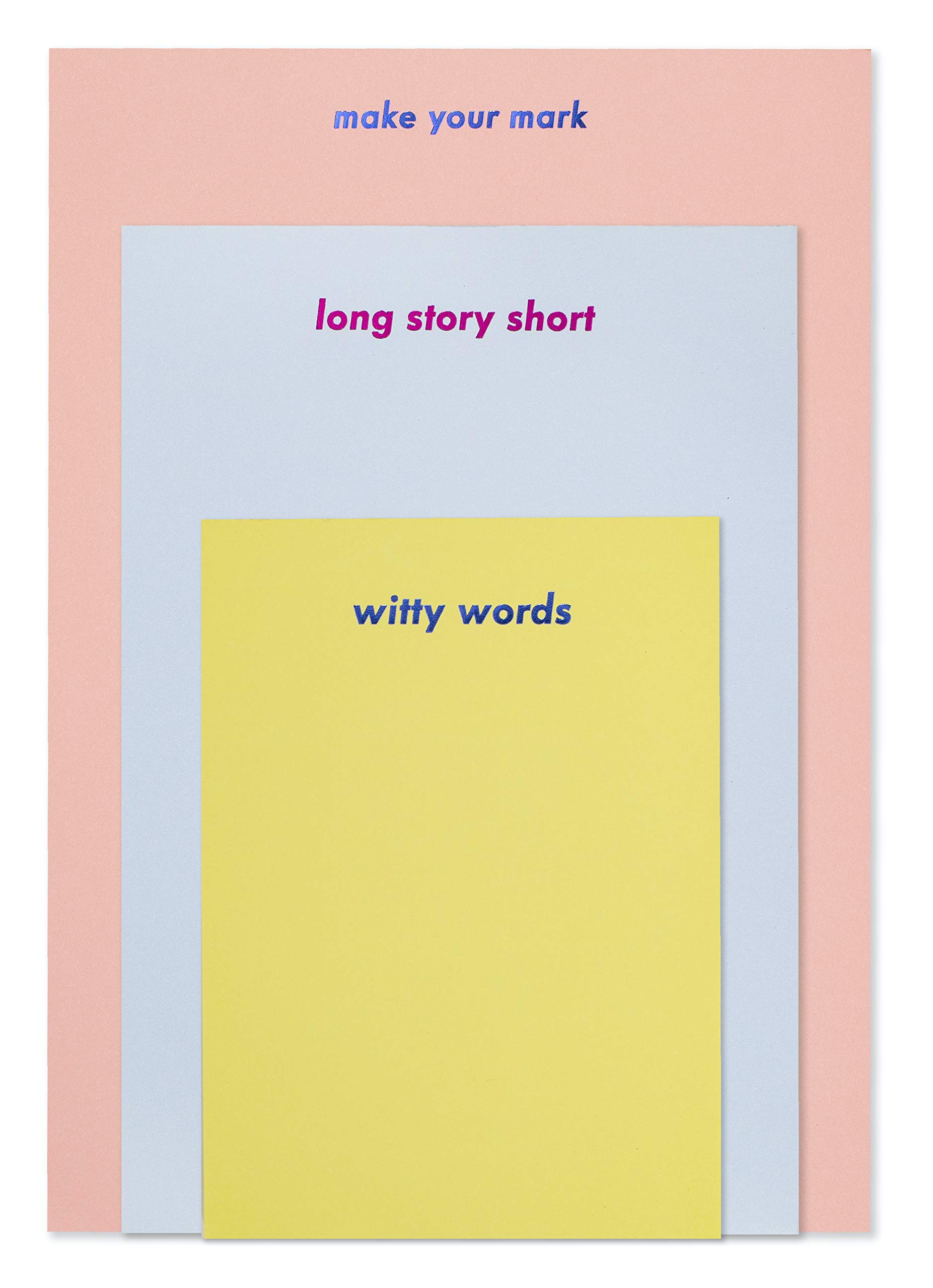 Kate Spade New York Stacked Notepad Set of 3, Cute Notepads Have 75 Sheets of Paper, Small Medium and Large Note Pads, Dog Party