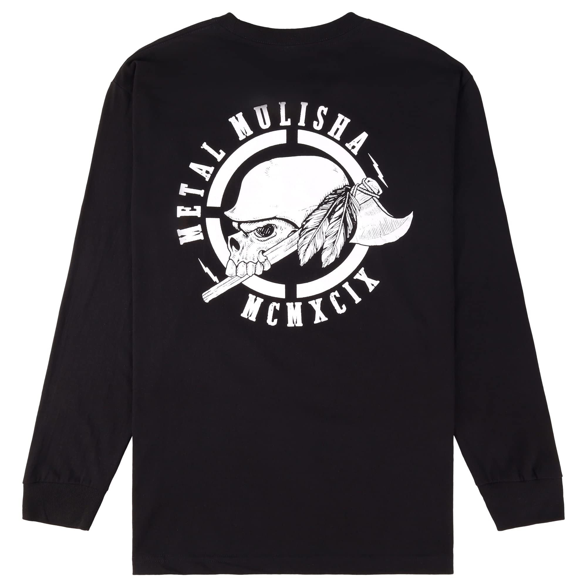 Metal Mulisha Mens Warrior Long Sleeve T-Shirt, Black, 2X-Large