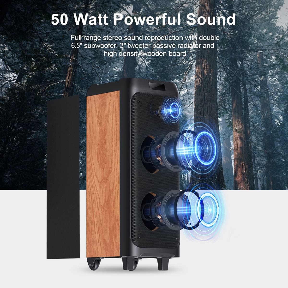Karaoke Machine with Lyrics Display Screen for Adults, Built-in 15 Inches Tablet & Wifi, Portable Outdoor Bluetooth Loud-Speaker w/Wireless Microphones for Singing Party, Recording, DJ Lights