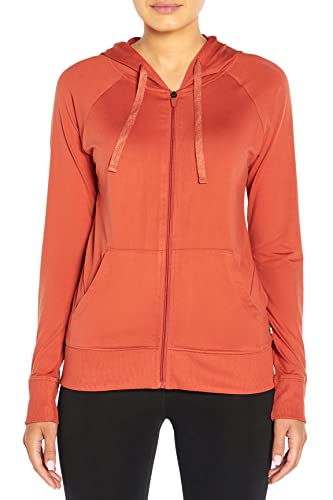 Marika Women's Standard Mona Full Zip Hooded Jacket, Bruschetta, X-Large