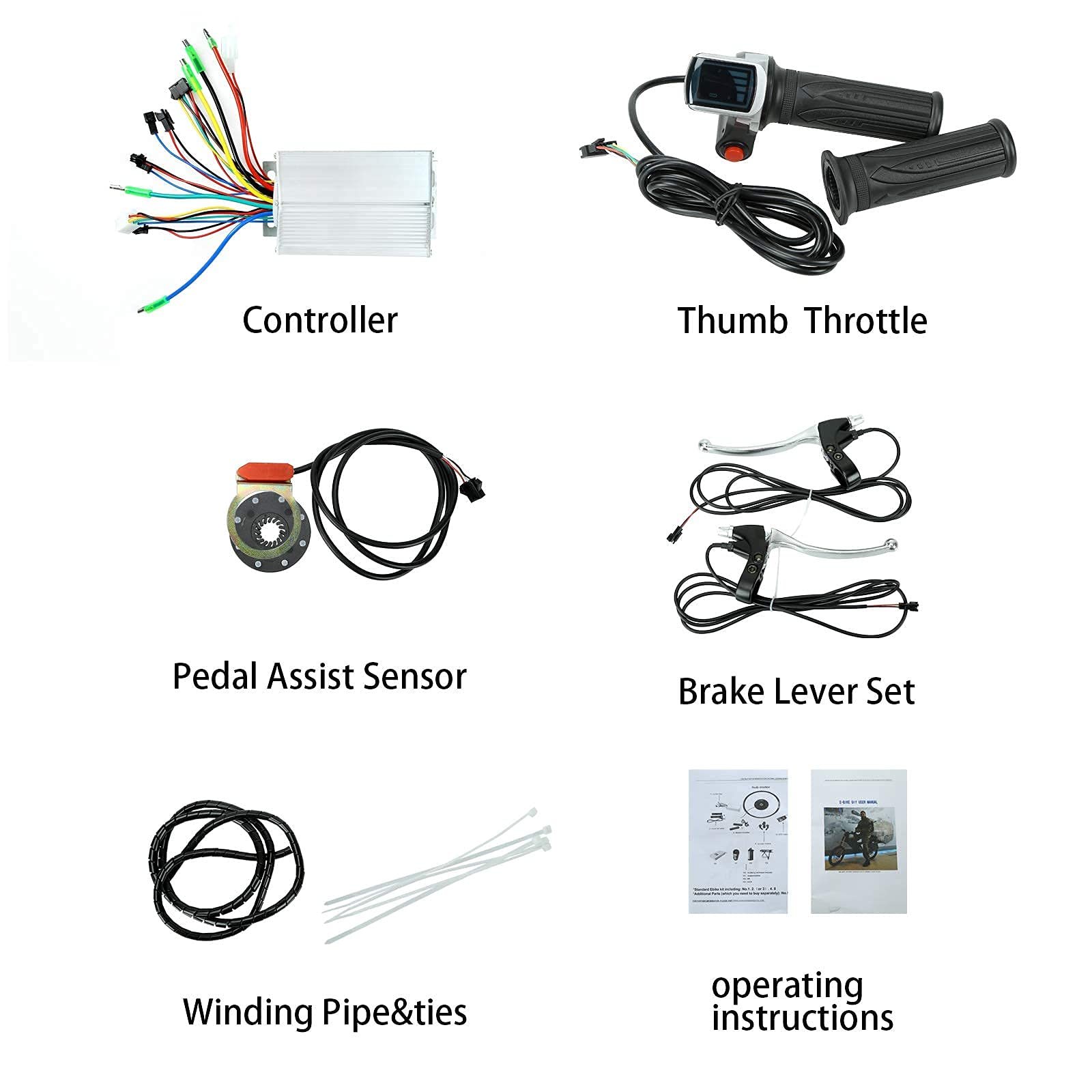 JauoPay 48V 1000W Electric Bicycle Conversion Kit 26" E-Bike Front Hub Motor Wheel 28mile/h (45km/h) High Speed Brushless Gearless Hub Motor Kit