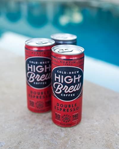 High Brew Coffee, Cold Brew, Double Espresso, 8 Fl Oz Can (Pack of 12) - Packaging May Vary