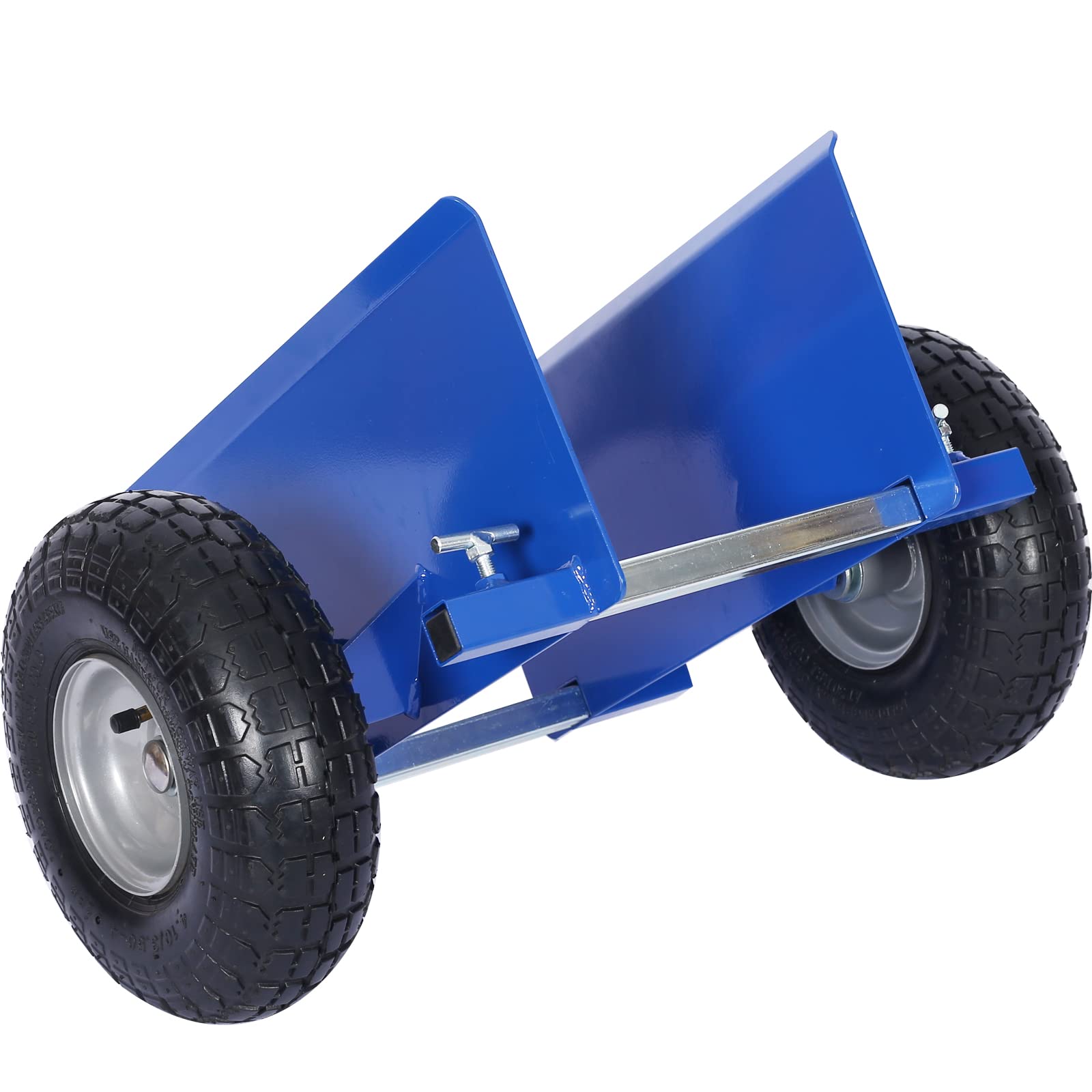 Heavy Duty Panel Dolly, Metal Panel Dolly with 10" Pneumatic Wheels Heavy Duty All Terrain Moving Cart with Adjustable Clamp Grip for Drywall Sheet Heavy Appliance & Material Handling Cart Blue