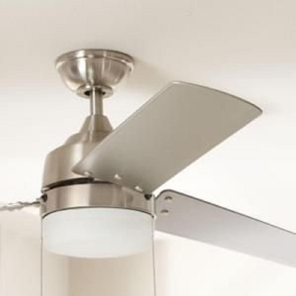 Hampton Bay Carrington 3-Bladed 60-Inch Ceiling Fan, Brushed Nickel