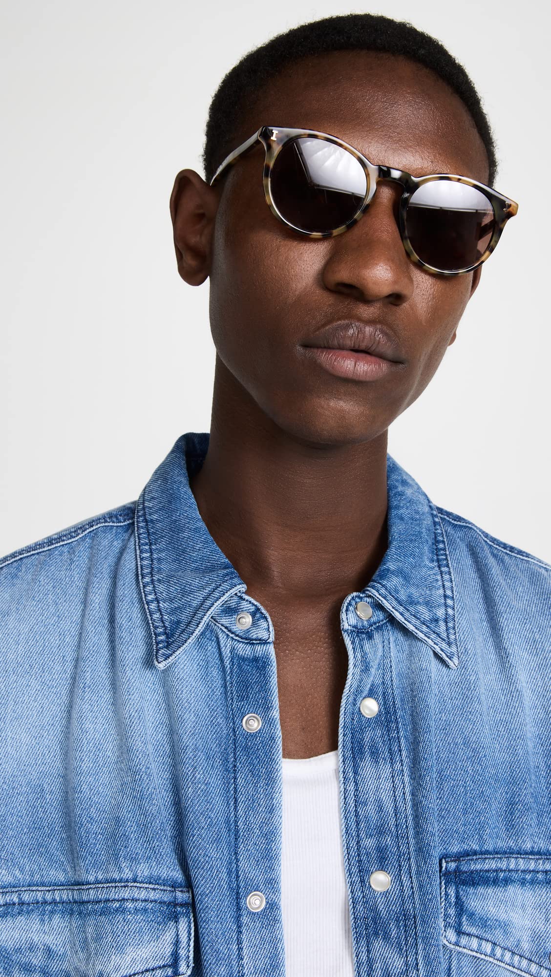 Illesteva Sterling Sunglasses, Tortoise with Brown, One Size