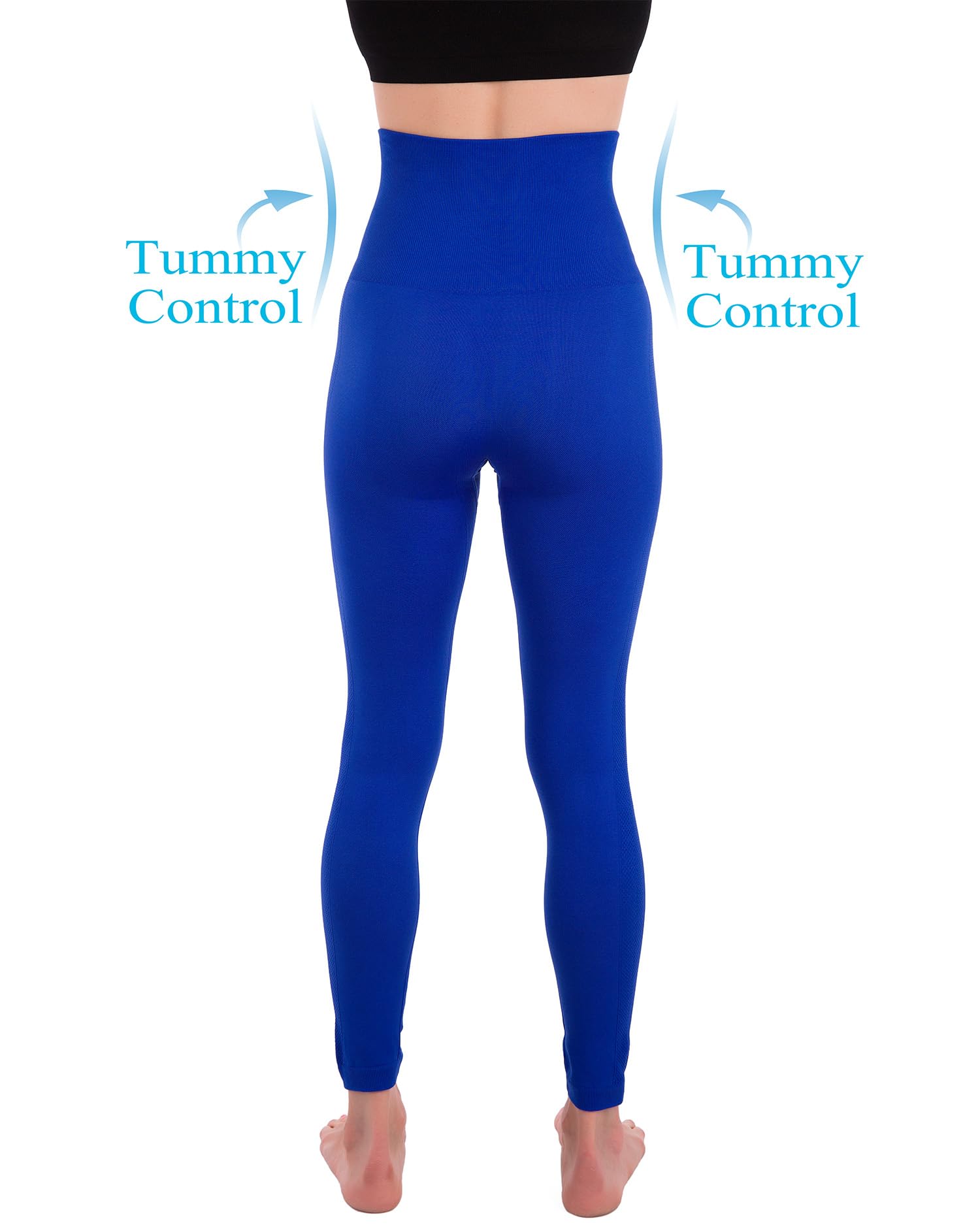 Homma High Waist Compression Leggings for Women Tummy Control Postpartum Leggings Seamless Yoga Workout Pants Royal S