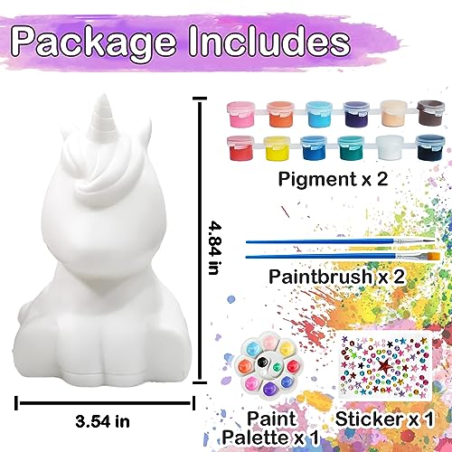 Innorock Unicorn Night Light Paint Kit Arts Crafts for Kids Ages 3-9
