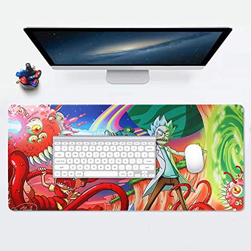 Imegny Large Gaming Mouse Pad, Extended XXL Desk Pad & Non-Slip Rubber Mat for Mice and Keyboard with Stitched Edges 90x40 greemdao