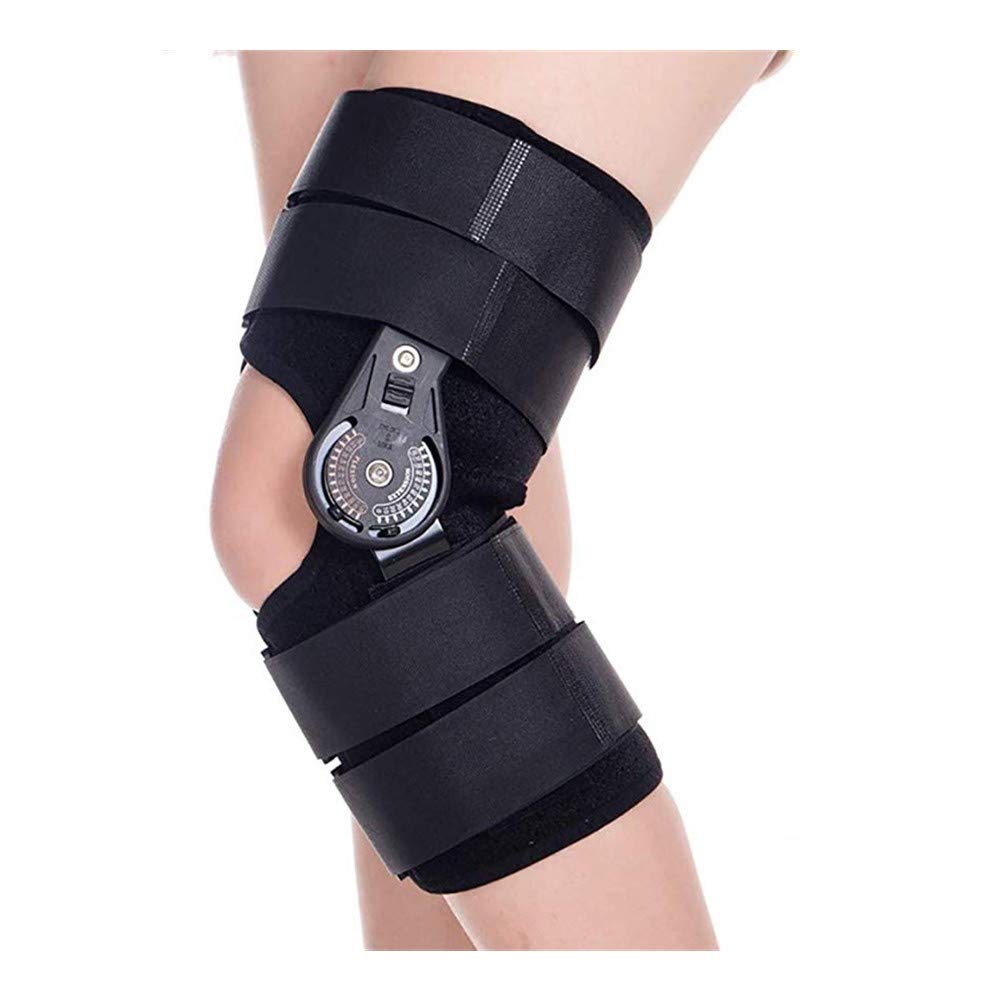 JJZXPJ Hinged ROM Elbow Brace,Knee Immobilizer Adjustable Breathable Leg Stabilizer for Left Leg and Right Leg for Arthritis, Joint Pain, Tendon, Ligament Strains, ACL, Injury Recovery (Size : M)