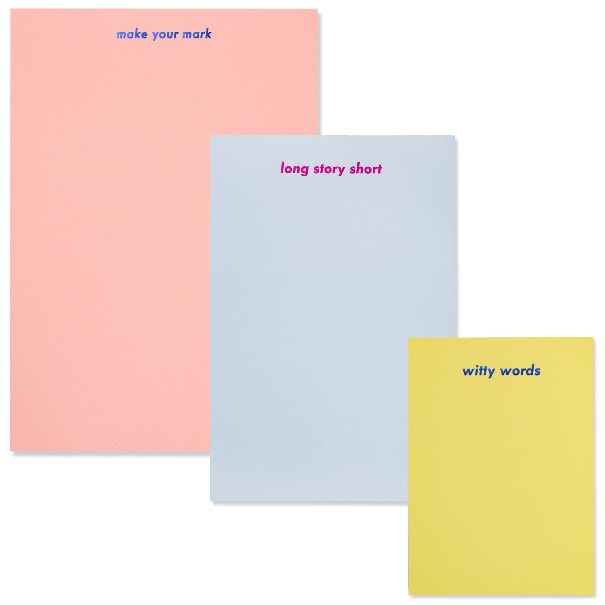 Kate Spade New York Stacked Notepad Set of 3, Cute Notepads Have 75 Sheets of Paper, Small Medium and Large Note Pads, Dog Party