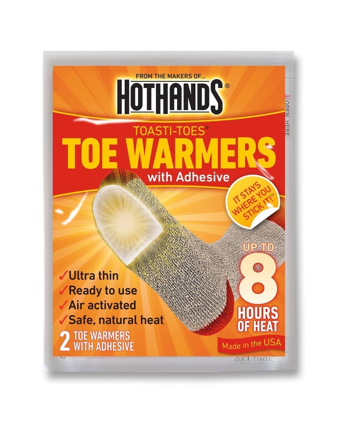 HotHands TOE10 Toe Warmers, White,10 Pair