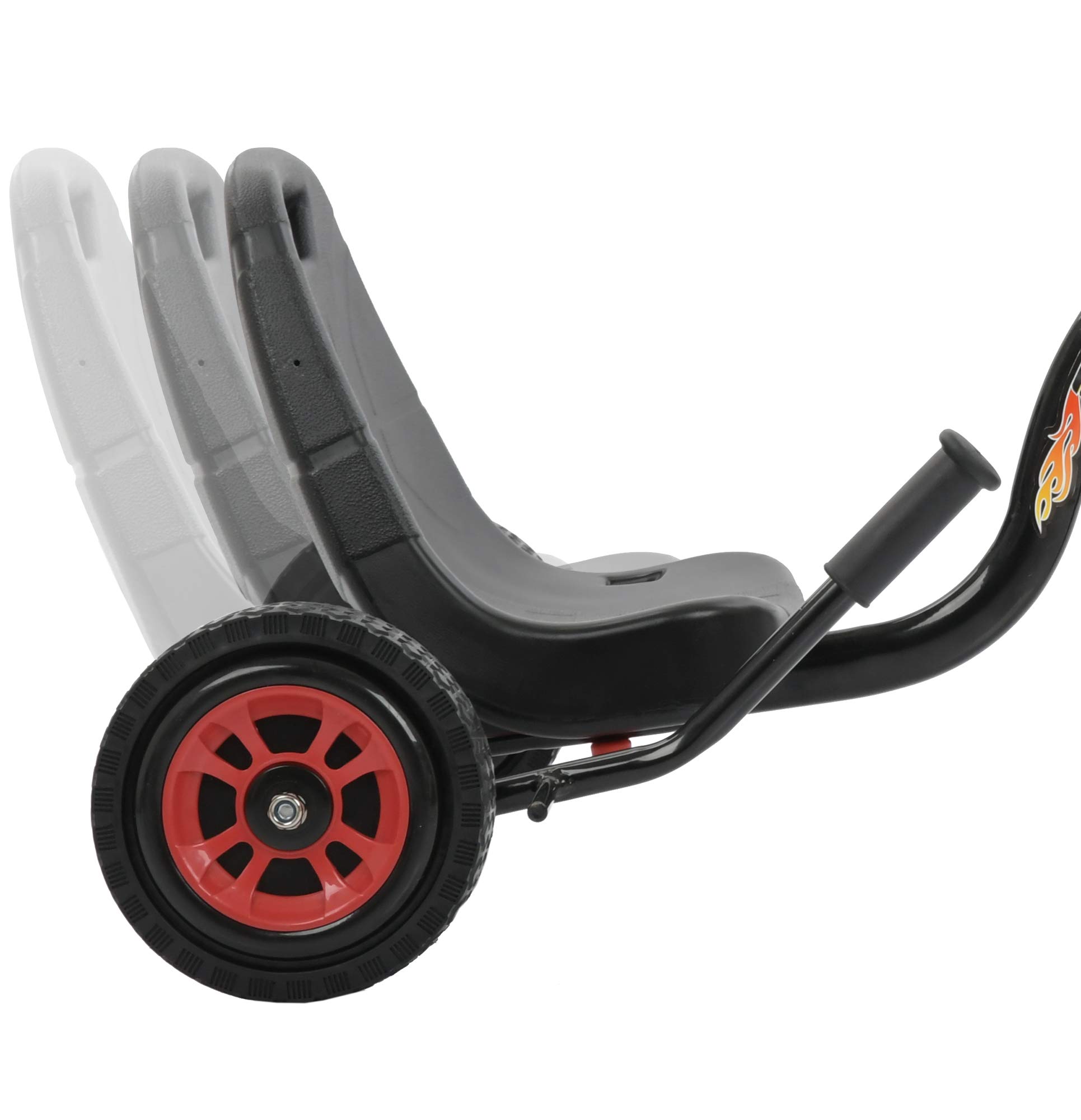 Hauck Typhoon Pedal Go Kart with The ape-Hanger Handle Bars, Real Rubber Tires with 15-inch Front Rim and a Low Rider Adjustable Bucket seat