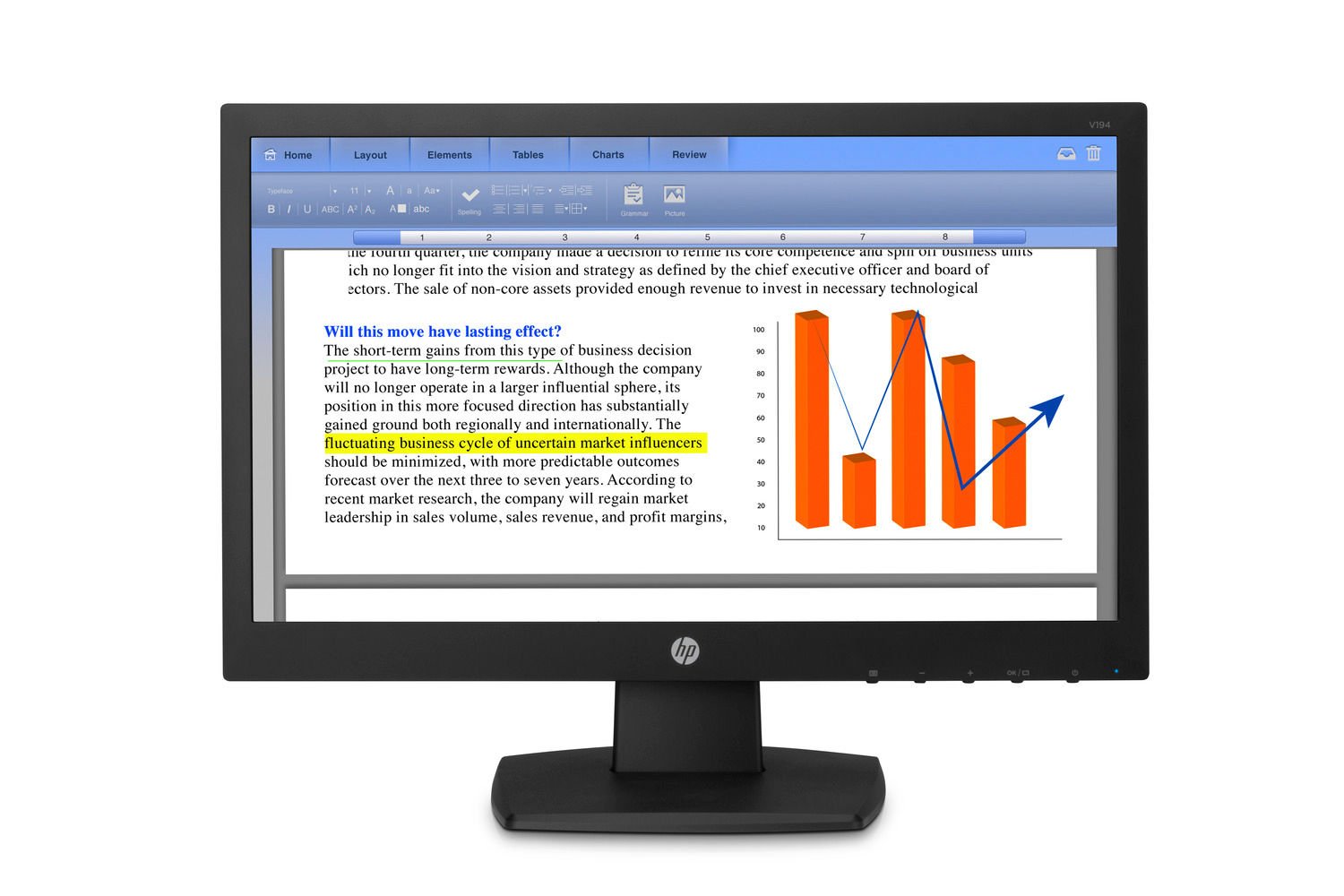 HP 18.5 in Monitor V194 (Renewed)