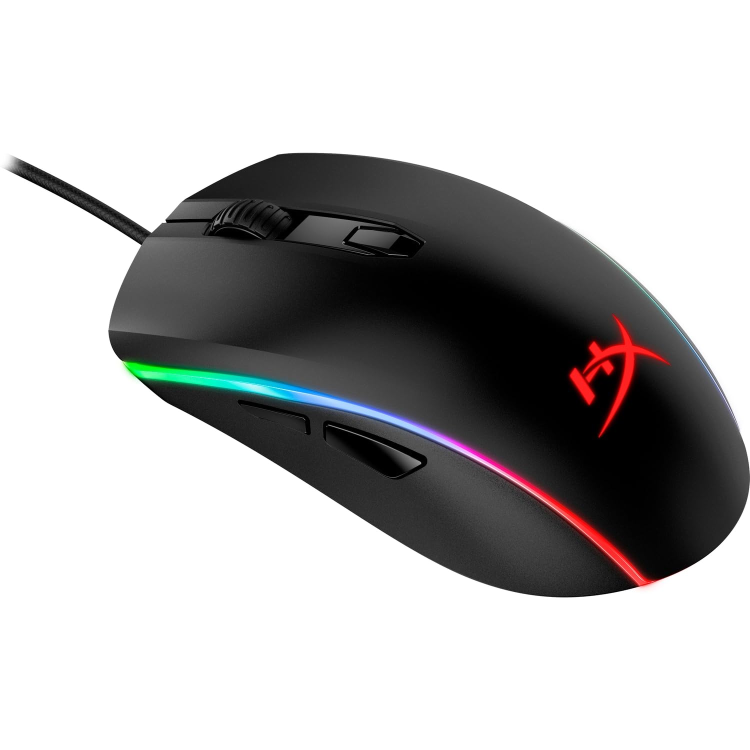 HyperX Pulsefire Surge Gaming Mouse - Wired USB, 6 Programmable Buttons, 360° RGB Lighting, Up to 16000 DPI, Reliable Omron Switches, Compatible with PC, PS4, PS5, Xbox (Renewed)