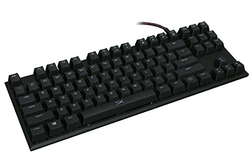 HyperX USB Alloy FPS Pro - Tenkeyless Mechanical Gaming Keyboard - 87-Key, Ultra-Compact Form Factor - Linear & Quiet - Cherry MX Red - Red LED Backlit (HX-KB4RD1-US/R1)