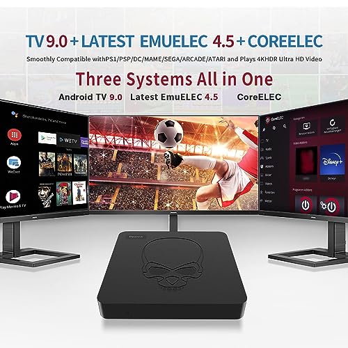 Kinhank Retro Game Console,Super Console X King Emulator Console with 117000 Games,Compatible with Most Emulators,EmuELEC 4.5/Android 9.0/CoreE 3 System in 1,4K UHD Output,2.4G+5G WiFi,BT 4.1