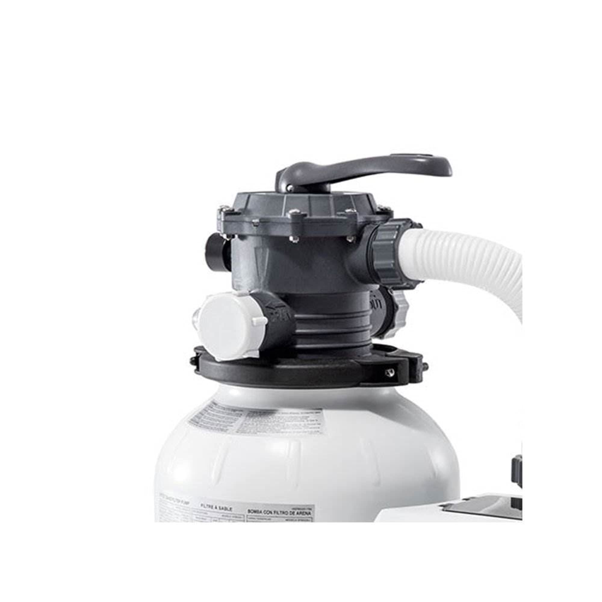 Intex 2100 GPH Above Ground Pool Sand Filter Pump w/ Automatic Pool Vacuum
