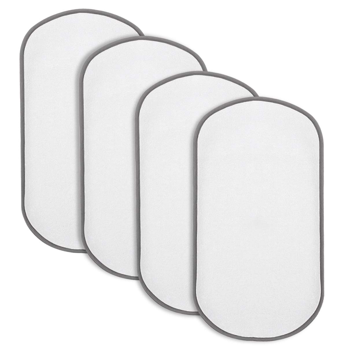 Hrzeem Changing Pad Liners, Waterproof Washable Reusable Changing Pad Cover, Soft Bamboo Surface, 11.6 x 24 inches, 4 Count