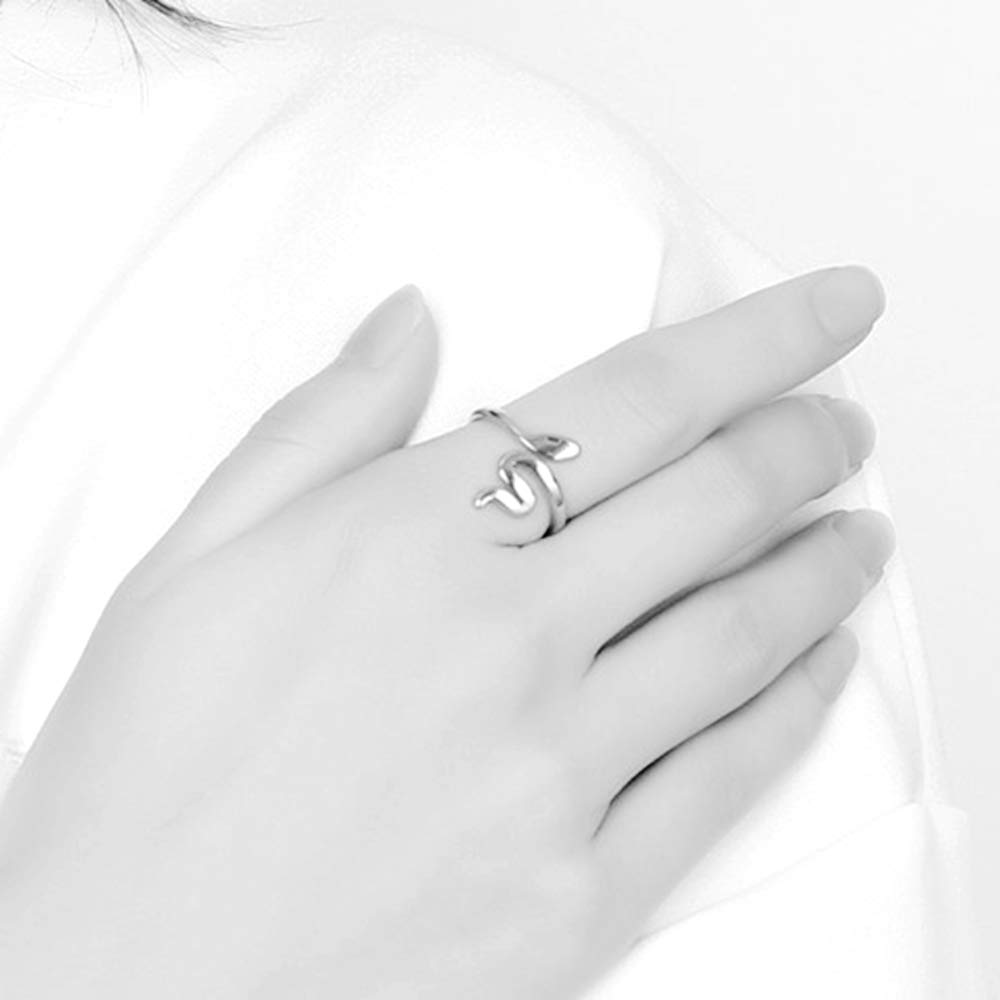 Jude Jewelers Stainless Steel Snake Style Wedding Band Promise Anniversary Statement Ring (Silver, 10)