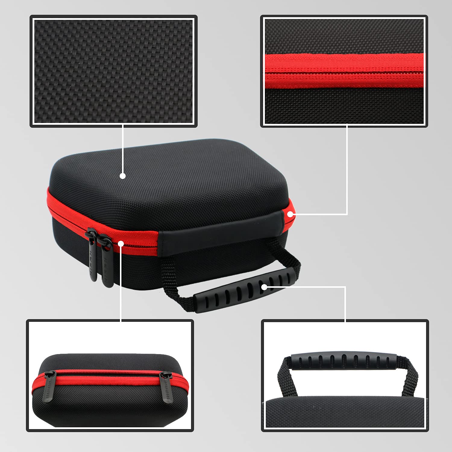 INTOOIN Controller Carry Case,Portable EVA Controller Storage Bag for PS5 Gamepad,Protective Storage Handbag Pouch Case Bag,Waterproof Anti‑Dust,Built‑in Earphone Groove