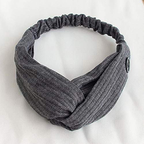 JOYOYO Headband with Buttons for Face Mask,10Pcs Nursing Headbands with Buttons for Mask,Headbands for Women Knotted Boho Stretchy Hair Bands,Work out Elastic Headband for Women,Doctors Saving Ears