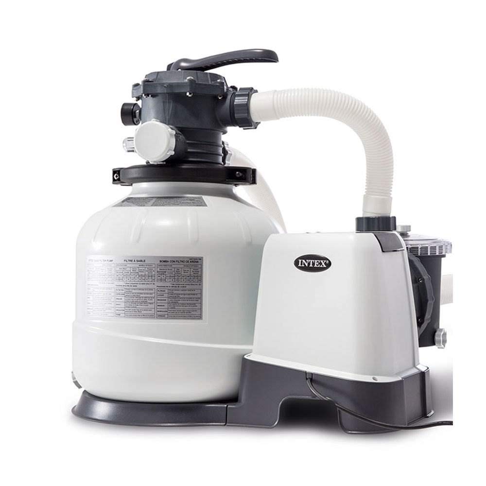 Intex 2800 GPH Above Ground Pool Sand Filter Pump w/ Deluxe Pool Maintenance Kit