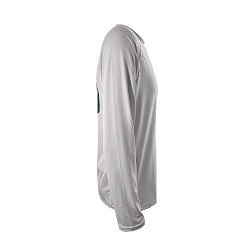 HUK Men's Pursuit Long Sleeve Sun Protecting Fishing Shirt, Hex-Glacier, Medium
