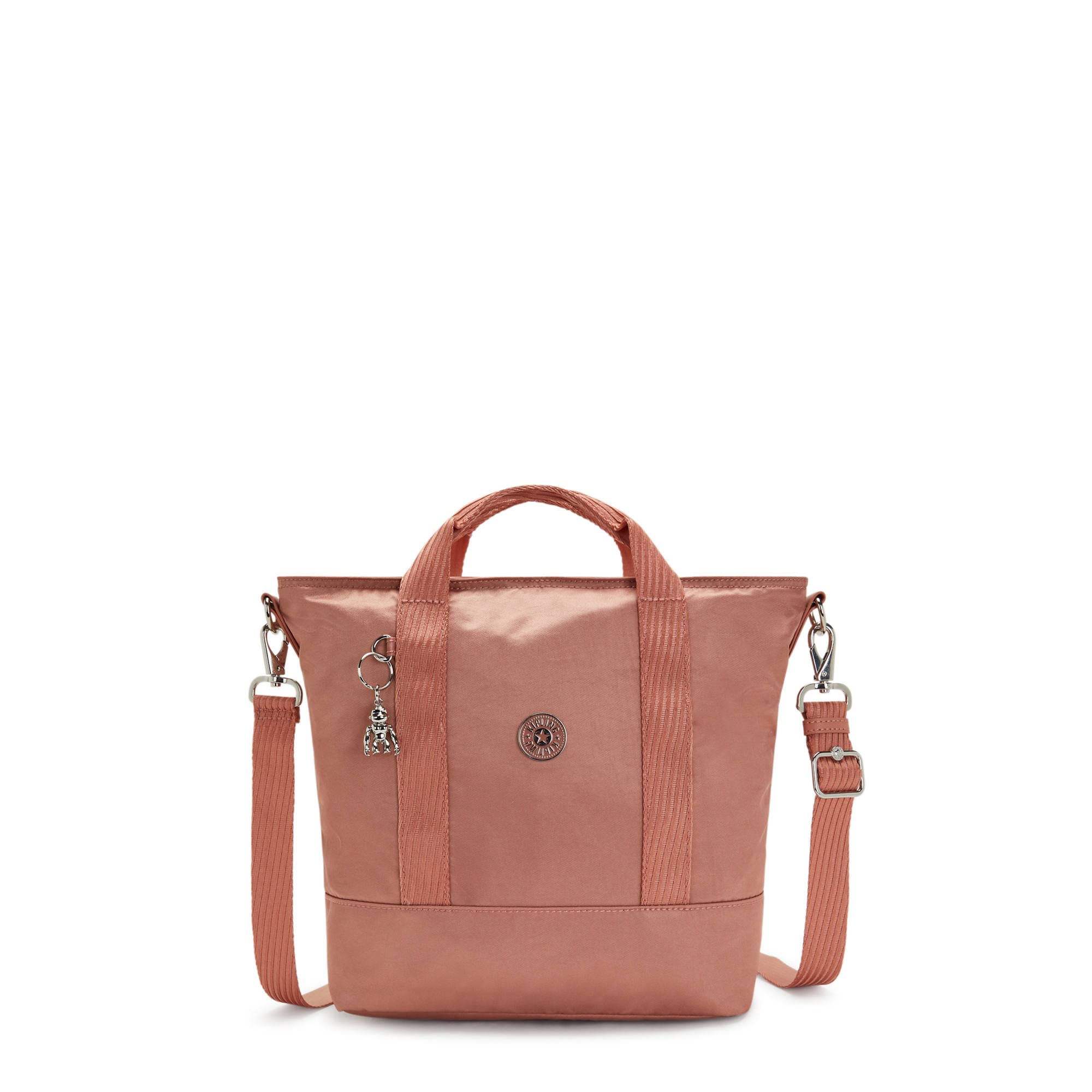 Kipling Women's Angel Tote Bag, Removable, Crossbody Strap, DT Warm Rose M2,14.25''L x 11.75''H x 4.75''D
