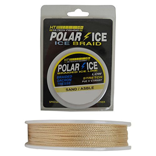 HT Enterprise ILS-1050 Polar Ice Braided 50# Sand Dacron Ice Line 100 Yds/Spool, Multi, One Size