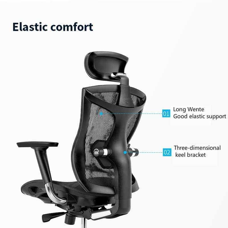 TJLSS Ergonomic Computer Chair Home Waist Engineering Office Chair E-Sports Seat Human Design Multi-Function Adjustment