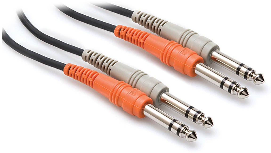 HOSA CSS-201 - Stereo Interconnect Audio Cable - Dual 1/4in TRS to Same - 1m