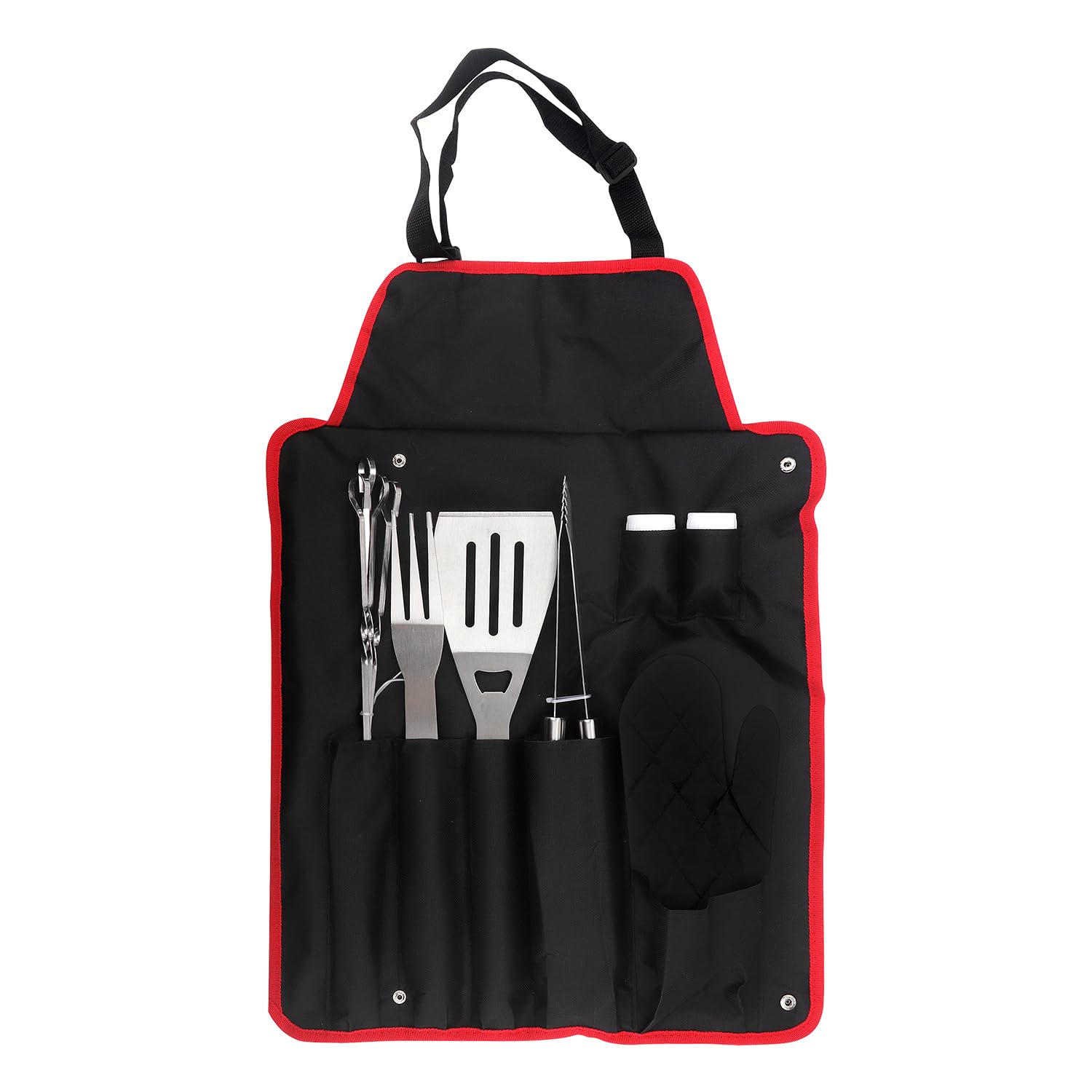 HomeEase BBQ Grill Tools Set -11pcs Heavy Duty Stainless Steel Grill Set with Apron, Grill Utensils Set in Portable Canvas Bag for Outdoor,Camping,Backyard