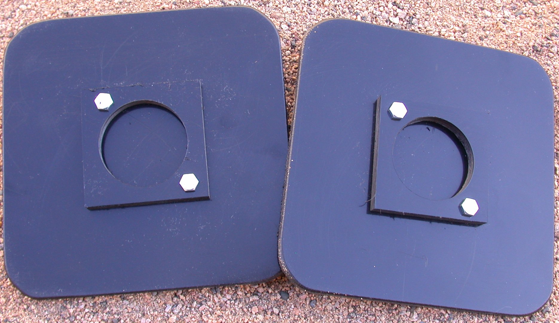 Home Court Portable Volleyball Pole Base Plates (Black, Outside Pole Diameter of 2.125-inch or Less)