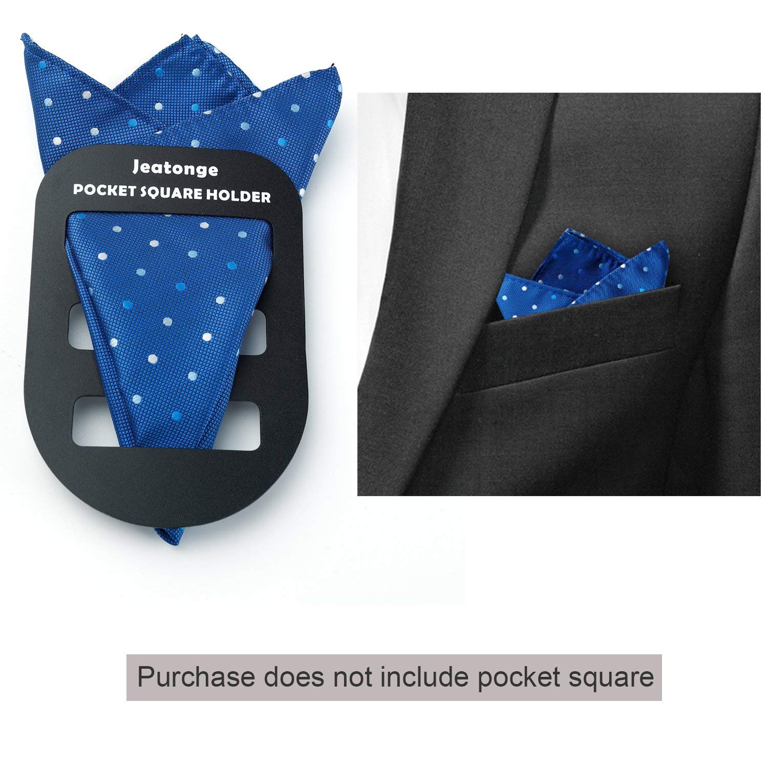 Jeatonge Pocket Square Holder Keeper Organizer Pocket Squares for Men Prefolded (Holder 3 Pcs)