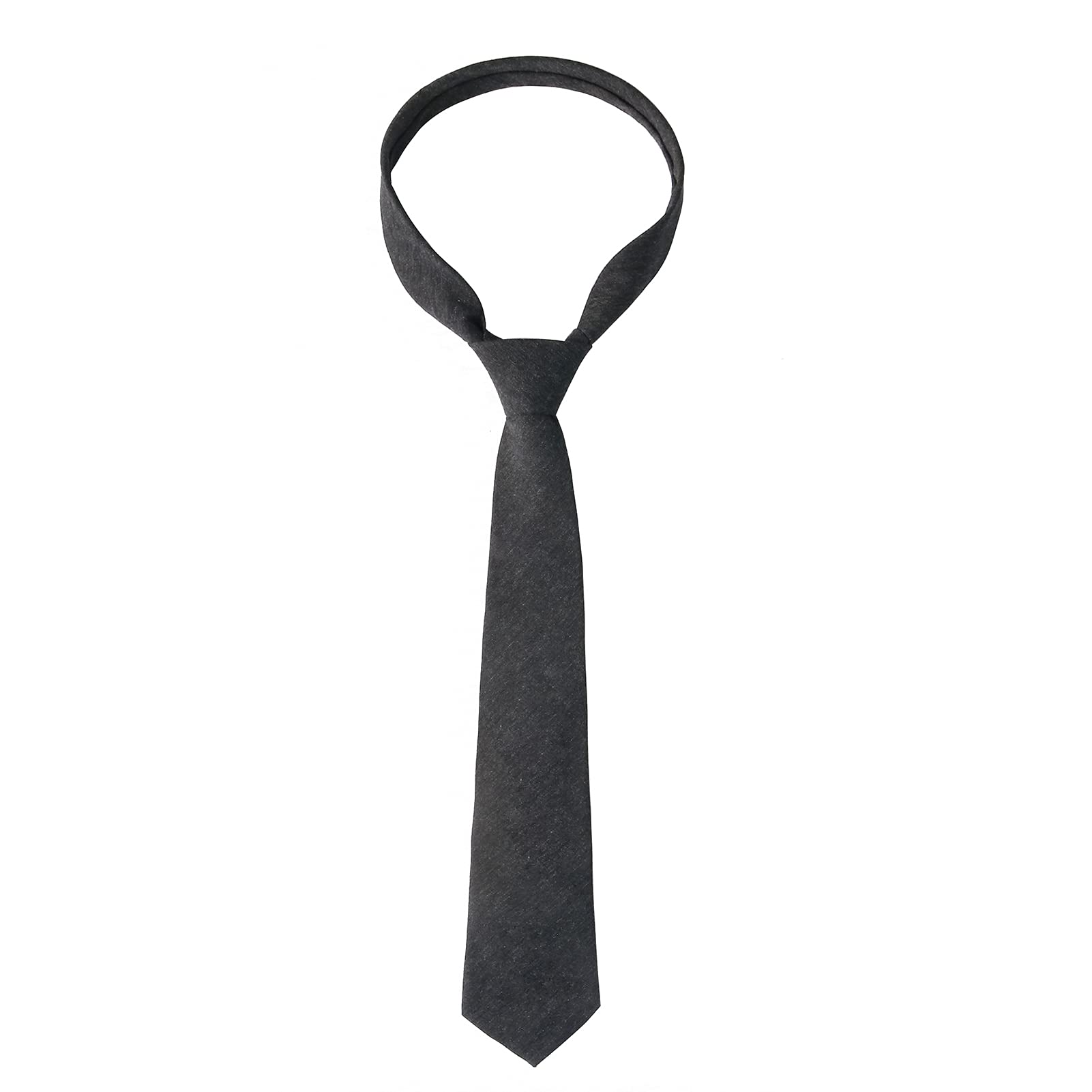 HOULIFE Ties for Men, Solid Mens Tie, Cotton Stripe Skinny Ties for Men, Slim Men’s Neckties for Wedding Party