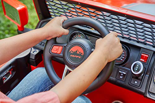 Huffy Kids Electric 24V Two Seater Ride On Crawler Truck, Red