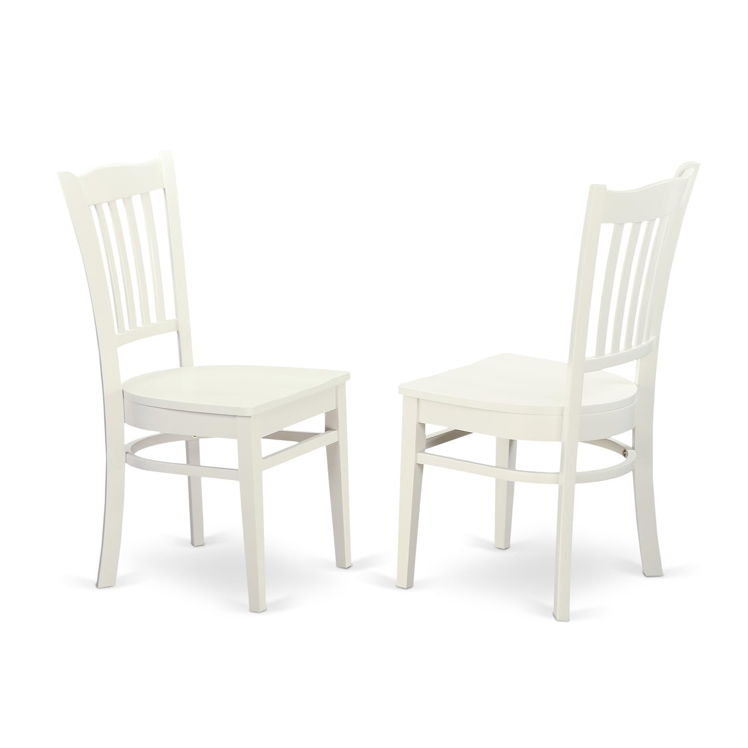 HomeStock Medieval Majesty 5 Pieces Kitchen Table Set - Durable Drop Leaf Wooden Rectangular Table and 4 Real Wood Seat Kitchen Dining Chairs, Linen White Finish