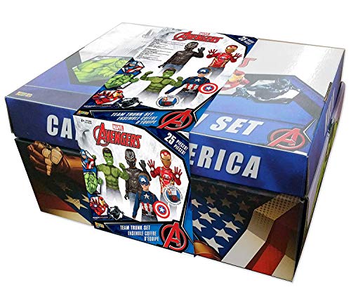 Imagine by Rubie's Marvel Avengers Play Trunk with Iron Man, Captain America, Hulk, Black Panther Costumes/Role Play * Amazon Exclusive , Multi-color