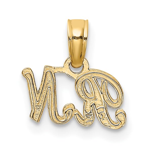 IceCarats 14K Yellow Gold Rn Necklace Charm Pendant 13mm x 10.65mm Only