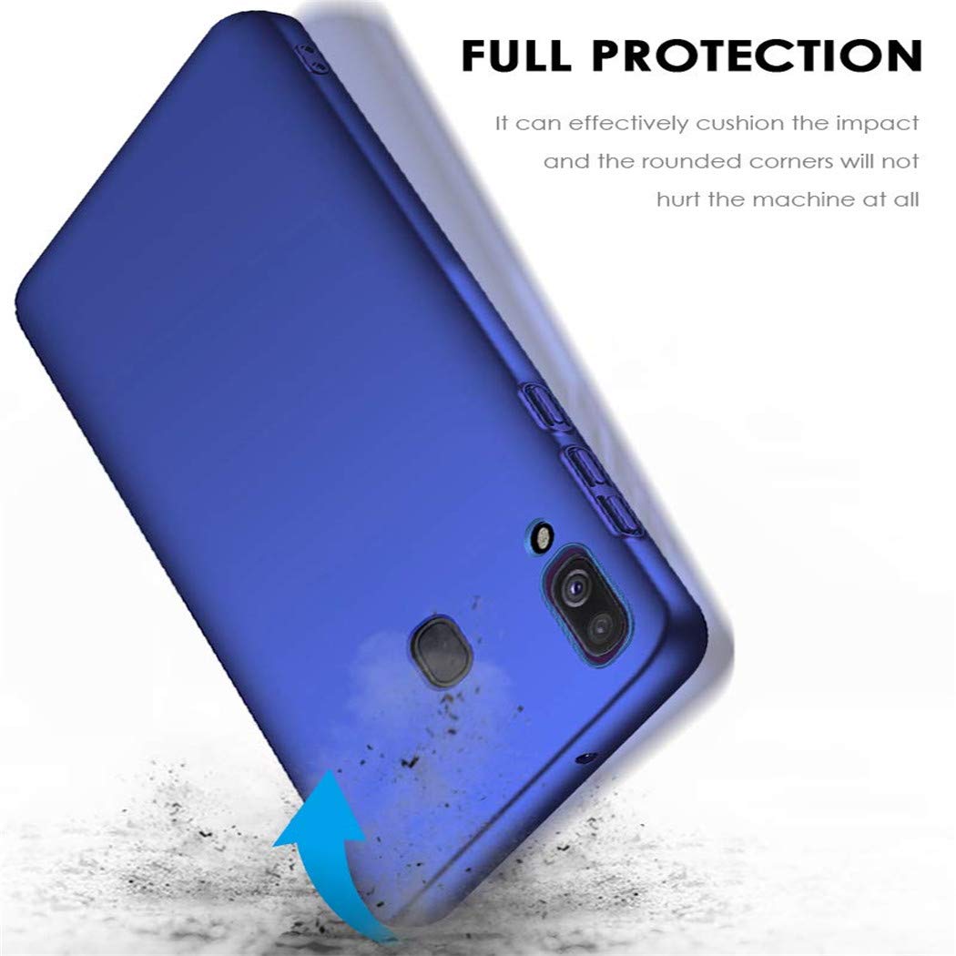 HUOCAI for Samsung A40 Case Slim Fit Ultra Thin Hard Plastic Matte PC Shockproof Protection Cover Phone Case for Samsung Galaxy A40 (Blue)
