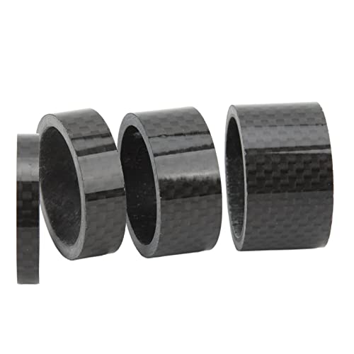 Kadimendium Bike Stem Spacers, 28.6mm ID Bicycle Front Fork Washer Carbon Fiber Light Weight Accurate for Road Bicycles