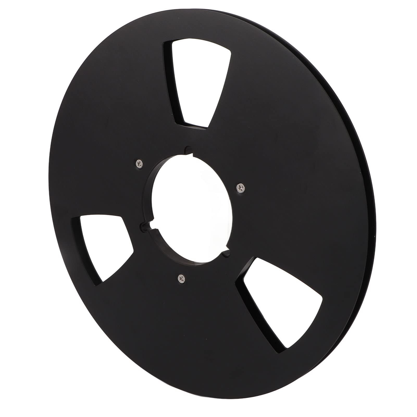 Recording Tape Reel, Convenient 14 10 Inch Empty Tape Reel Aluminum Alloy for Reel Tape Recorder Accessory (Black)
