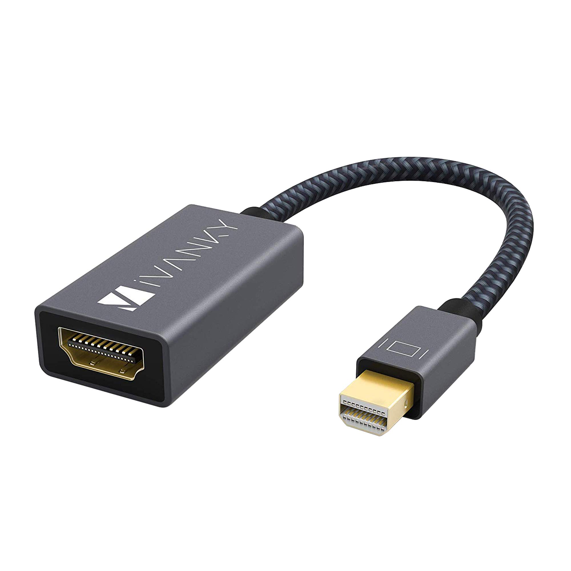 IVANKY Mini DisplayPort to HDMI Adapter, 4K DisplayPort to HDMI Cable Uni-Directional 6.6ft